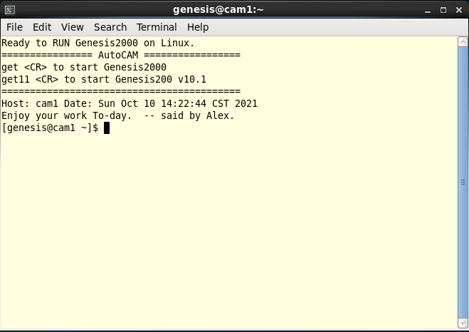 Genesis On Linux常见操作命令（一） – AutoCAM XPDM